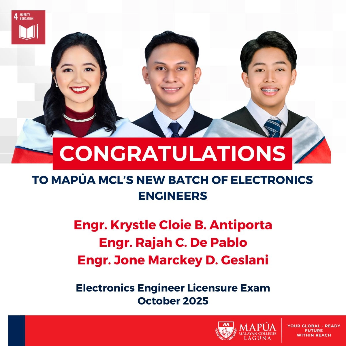 Mapúa MCL obtains new batch of Electronics Engineers in October 2025 ...